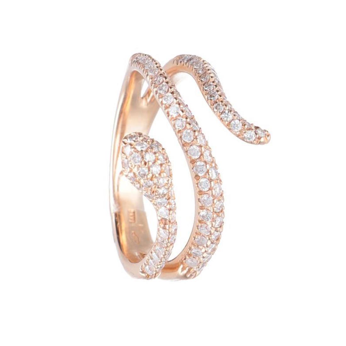 Anello in oro rosa con diamanti ct 0.70 - ALFIERI & ST. JOHN - Luxury Zone