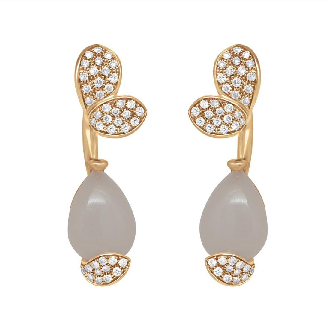 Orecchini in oro rosso e diamanti - PASQUALE BRUNI - Luxury Zone