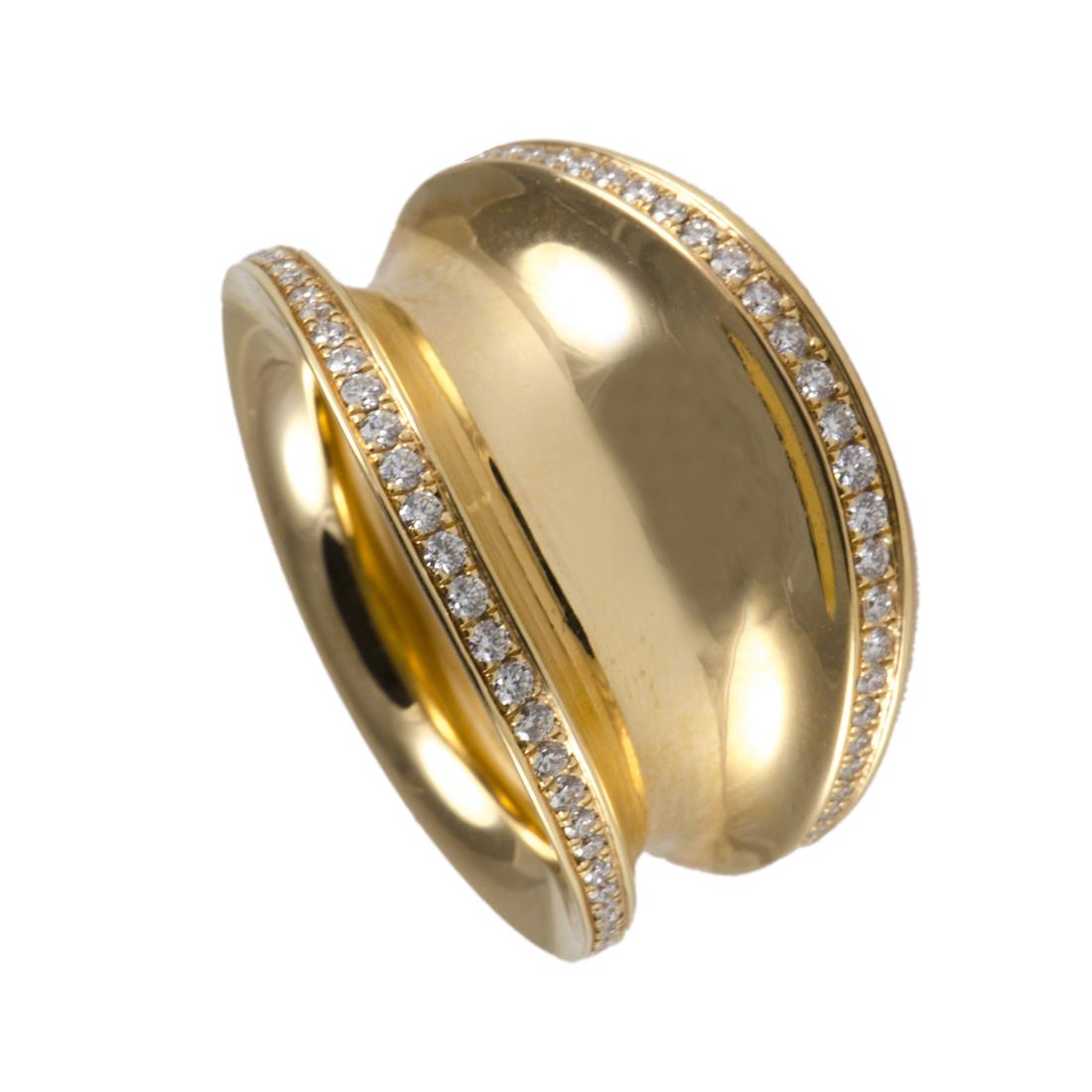 ANELLO IN ORO ROSSO E DIAMANTI CT0,36 MIS 14 - CHOPARD - Luxury Zone