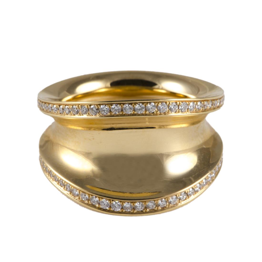 ANELLO IN ORO ROSSO E DIAMANTI CT0,36 MIS 14 - CHOPARD - Luxury Zone