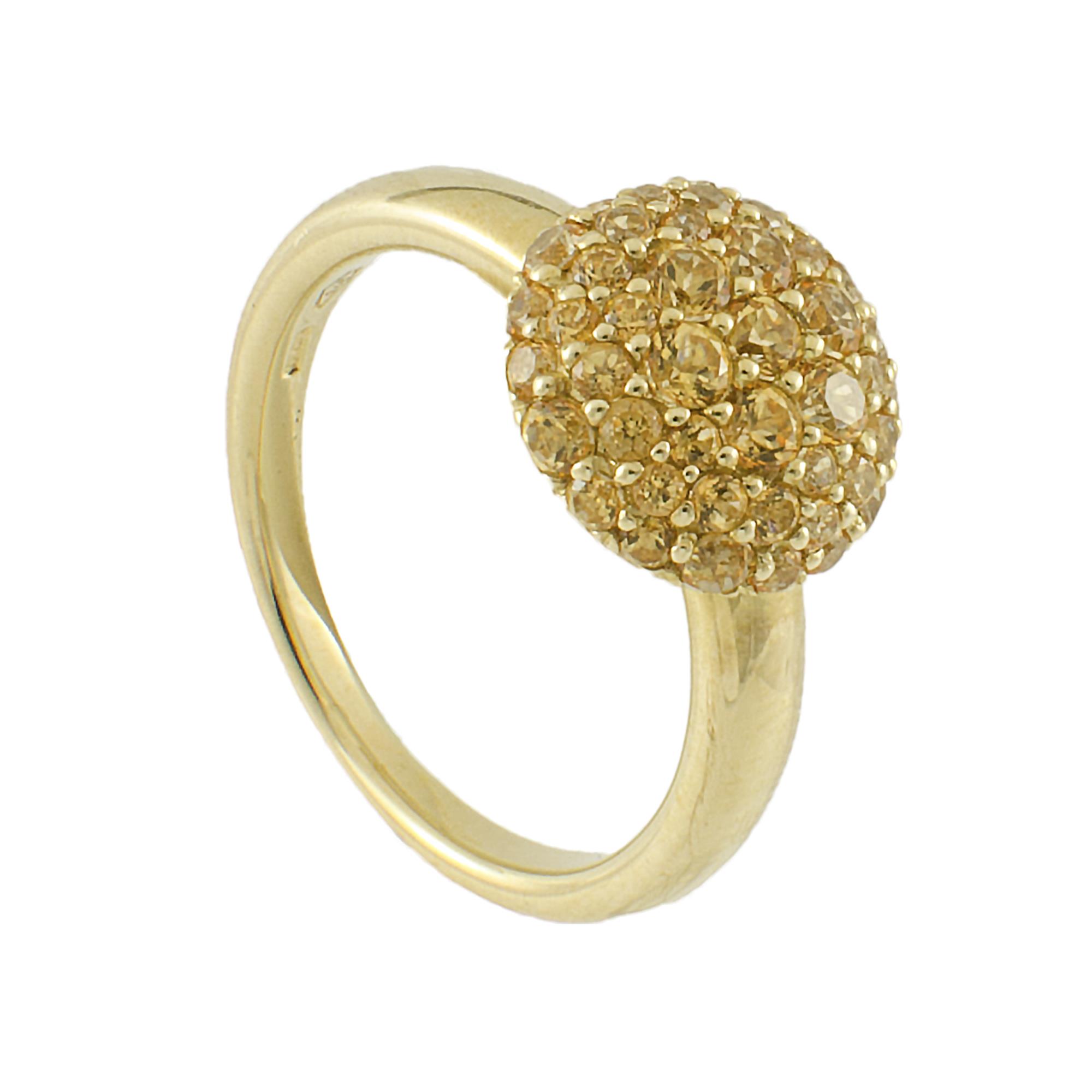 ANELLO IN ORO GIALLO 9K E TOPAZI MIS 13 - ROBERTO DEMEGLIO - Luxury Zone